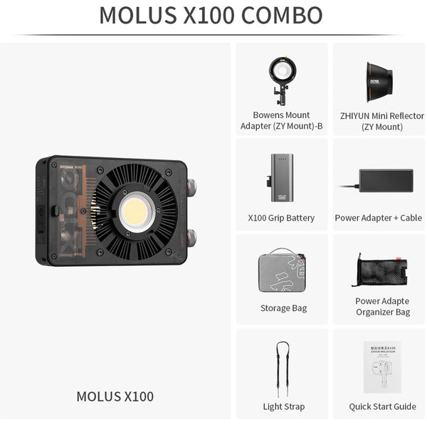 Zhiyun MOLUS X100 Bi-Color Combo Kit – Digital Photo Supply